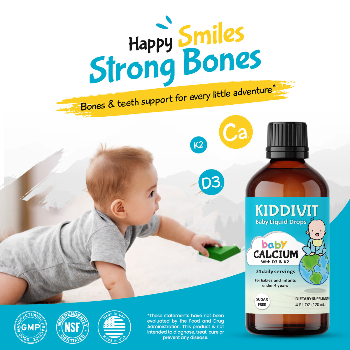 Baby Calcium Liquid Drops 4 FL OZ – KIDDIVIT