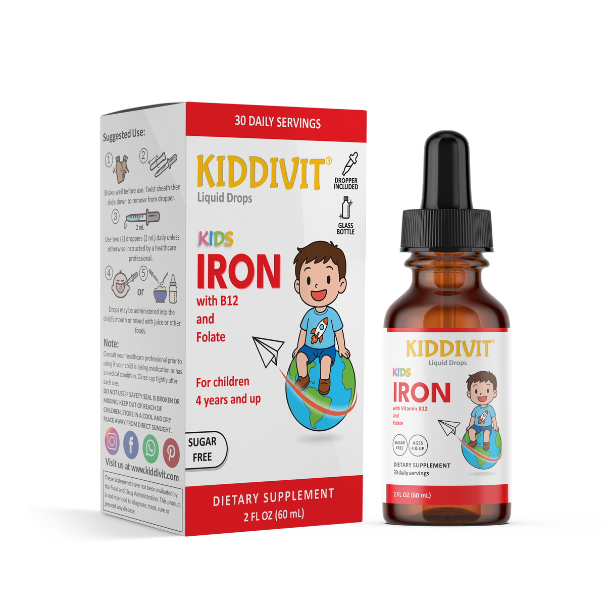 Kids Iron Liquid Drops 2 FL OZ – KIDDIVIT