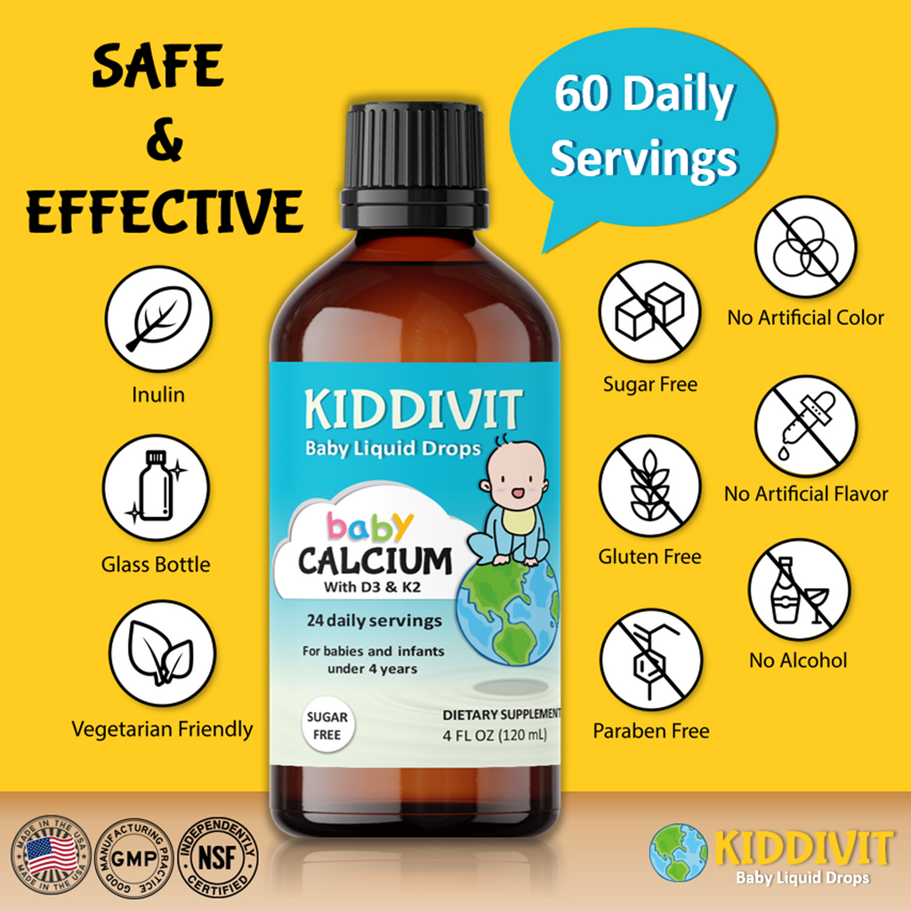 Baby Calcium Liquid Drops 4 FL OZ – KIDDIVIT