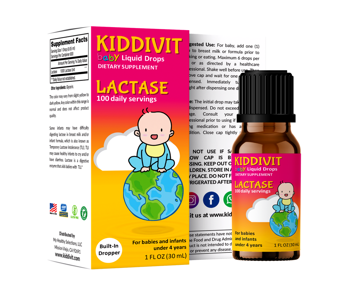 Baby Lactase Liquid Drops 1 FL OZ – KIDDIVIT